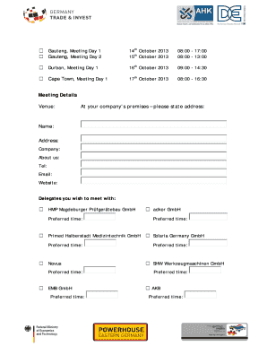Fillable Online Meeting Request Form.pdf Fax Email Print - pdfFiller