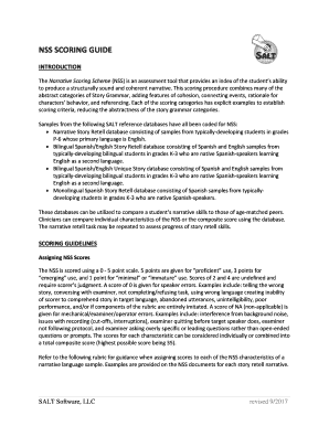 Fillable Online NSS SCORING GUIDE Fax Email Print - pdfFiller