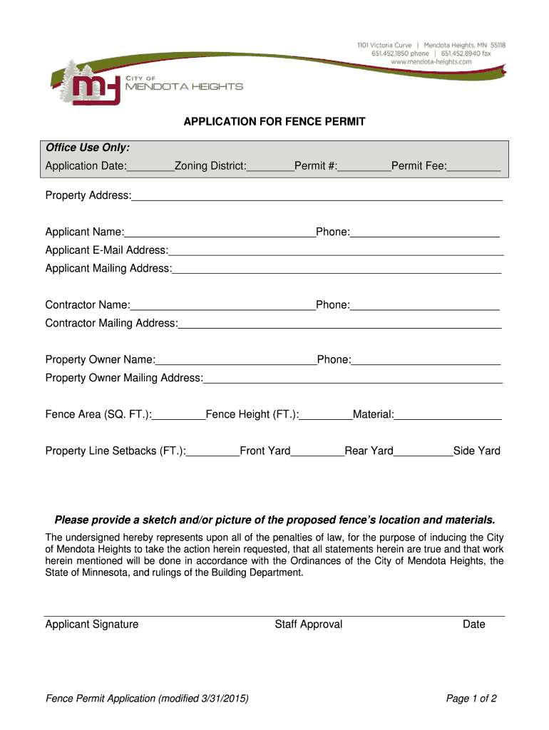 Fillable Online APPLICATION FOR CONSIDERATION - Mendota Heights Fax Email Print - pdfFiller