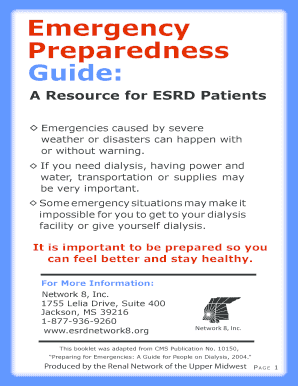 Fillable Online esrdnetwork8 Emergency Preparedness Guide - ESRD ...