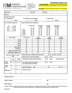 Fillable Online BWorkbbActivityb Status Form Fax Email Print - pdfFiller