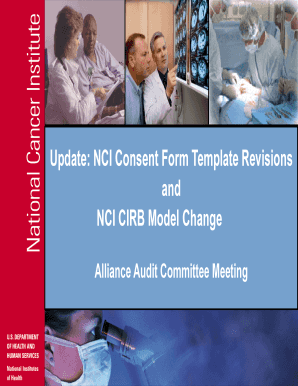 Fillable Online southeastcancercontrol Update NCI Consent Form Template ...