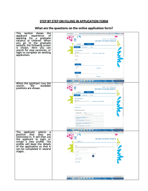 Fillable Online unilever co STEP BY STEP ON FILLING IN APPLICATION FORM ...