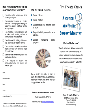 Fillable Online To download a printable pdf brochure - First Friends ...