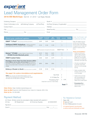 Fillable Online Lead Management Order Form - Inside Self-Storage Fax ...