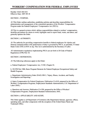 Fillable Online WORKERS' COMPENSATION FOR FEDERAL EMPLOYEES Fax Email ...