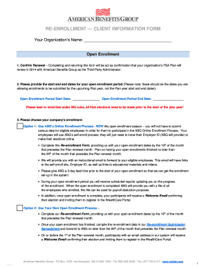 Fillable Online RE-ENROLLMENT CLIENT INFORMATION FORM Fax Email Print ...