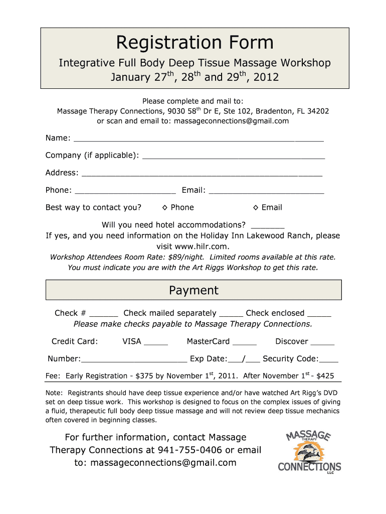 Fillable Online Registration Form - Massage Therapy Everybody Deserves ...