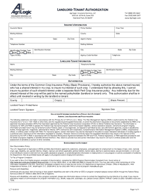 Fillable Online LANDLORD-TENANT AUTHORIZATION Fax Email Print - pdfFiller