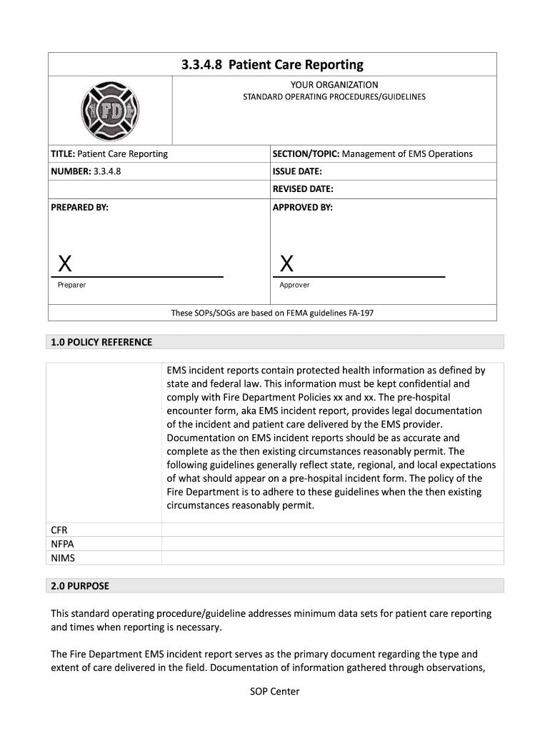 Fillable Online 8 Patient Care Reporting Fax Email Print - pdfFiller