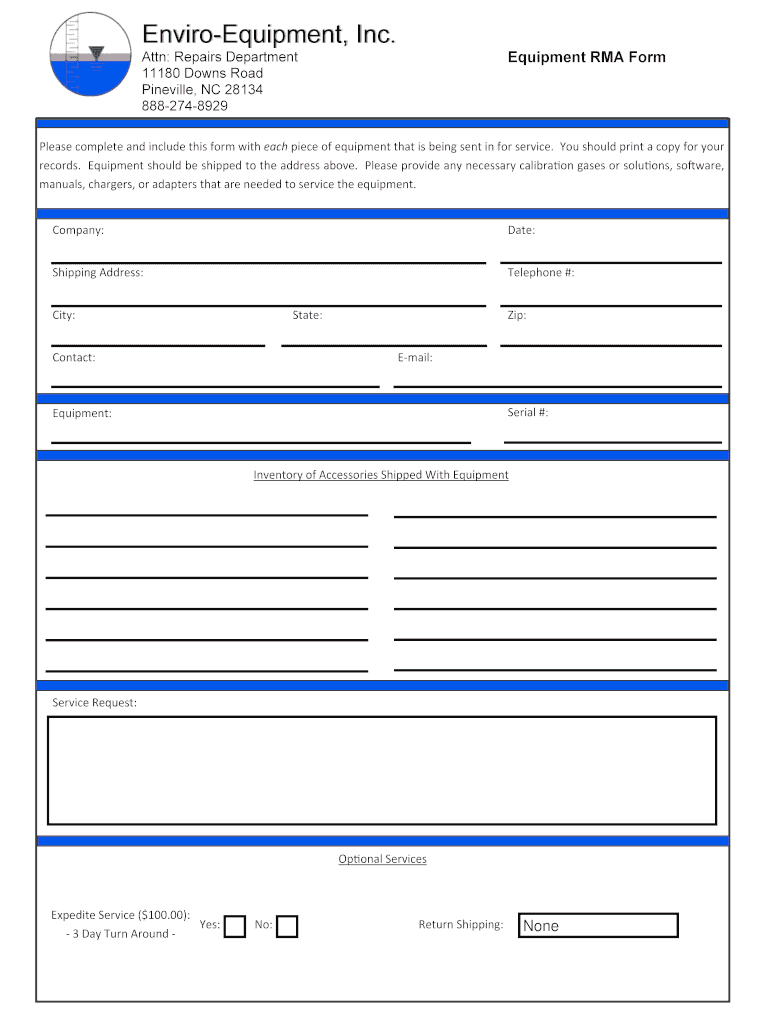 Fillable Online Enviro-Equipment Inc Fax Email Print - pdfFiller