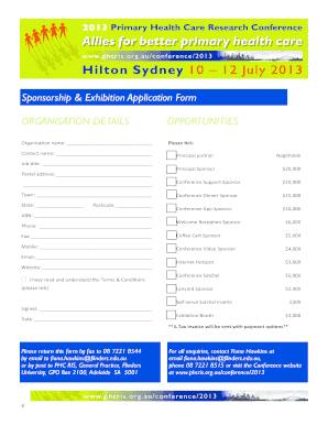 Fillable Online phcris org Sponsorship & Exhibition prospectus ...