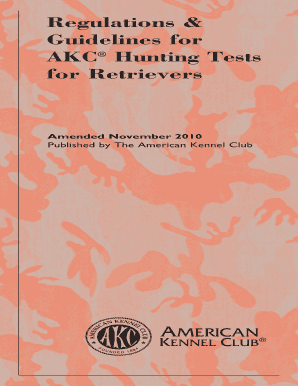 Fillable Online AKC Hunting Tests Fax Email Print - pdfFiller