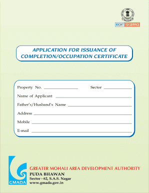 Fillable Online COMPLETIONOCCUPATION CERTIFICATE Fax Email Print ...