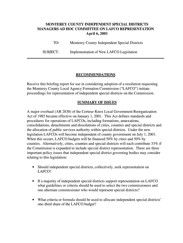 Fillable Online pbcsd MONTEREY COUNTY INDEPENDENT SPECIAL DISTRICTS ...