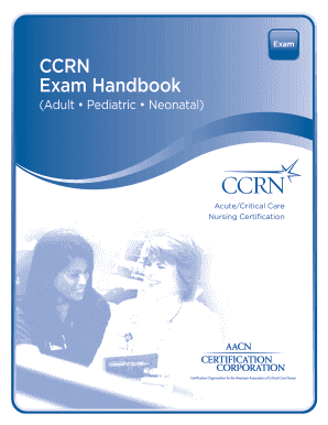 Fillable Online m aacn CCRN Exam Handbook (Adult Pediatric Neonatal ...
