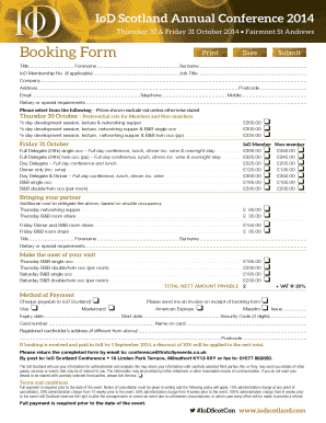 Fillable Online IoD Scotland Annual Conference 2014 - Institute of ...