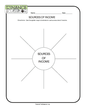 Fillable Online SOURCES OF INCOME - Finance in the Classroom Fax Email ...