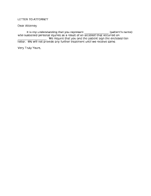 Fillable Online LETTER TO ATTORNEY Fax Email Print - pdfFiller