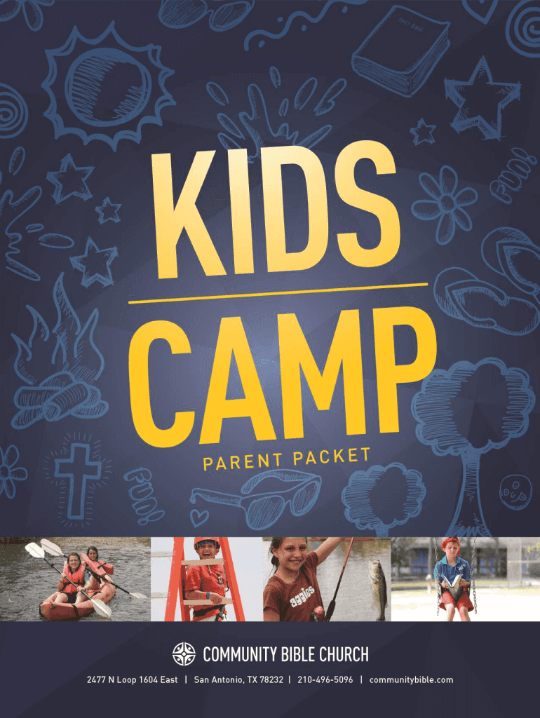 Fillable Online Kids Camp Parent Packet 2015 - Community Bible Church ...
