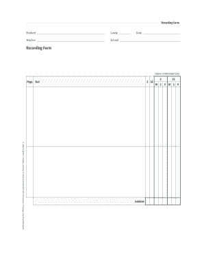 Fillable Online Blank Recording Form - Heinemann Fax Email Print ...