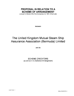 Fillable Online Bermuda Scheme of Arrangement 300812 - UK P&I Fax Email ...