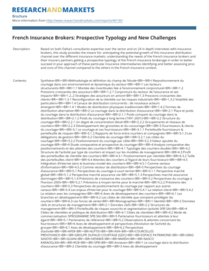 Fillable Online French Insurance Brokers: Prospective Typology and New ...