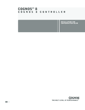 Fillable Online Cognos 8 Controller Installation and Configuration ...