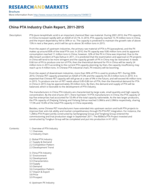 Fillable Online China PTA Industry Chain Report, 2011-2015 Fax Email ...