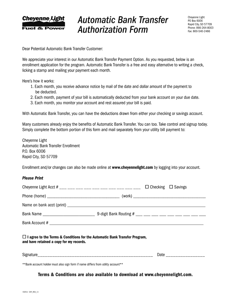 Fillable Online Automatic Bank Transfer Authorization Fax Email Print - pdfFiller
