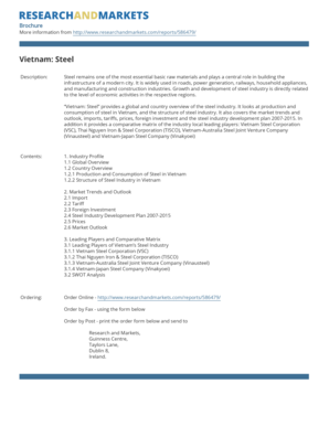 Fillable Online Vietnam Steel Fax Email Print - pdfFiller