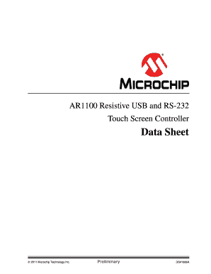 Fillable Online Ar1100 resistive usb and rs-232 touch screen controller ...