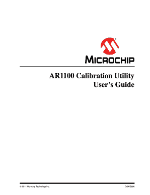 Fillable Online AR1100 Calibration Utility User's Guide - Microchip ...
