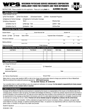 Fillable Online WISCONSIN PHYSICIANS SERVICE INSURANCE CORPORATION ...