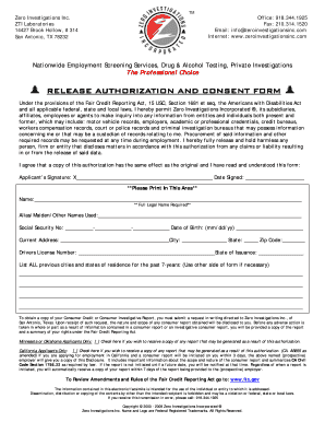 Fillable Online Personal Information Release Authorization Form Fax ...