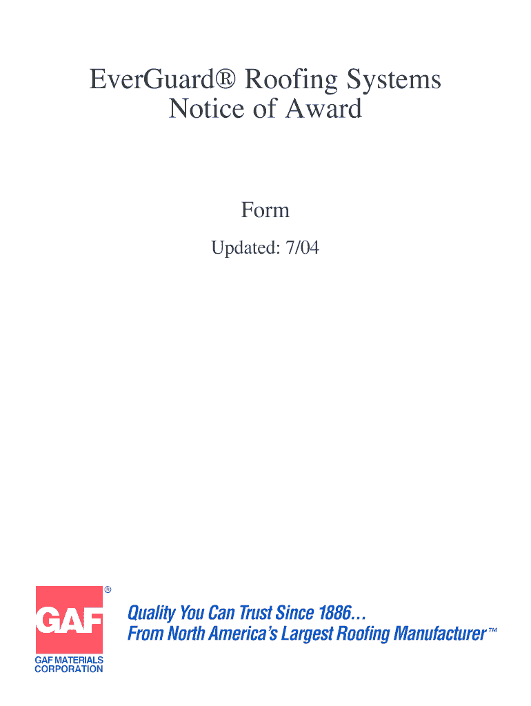 Everguard roofing form: Fill out & sign online | DocHub