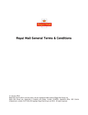 Fillable Online Royal Mail Group Ltd, registered in England and Wales ...