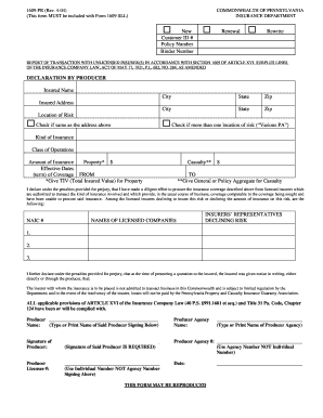 Fillable Online Pennsylvania - NIF Group, Inc. Fax Email Print - pdfFiller