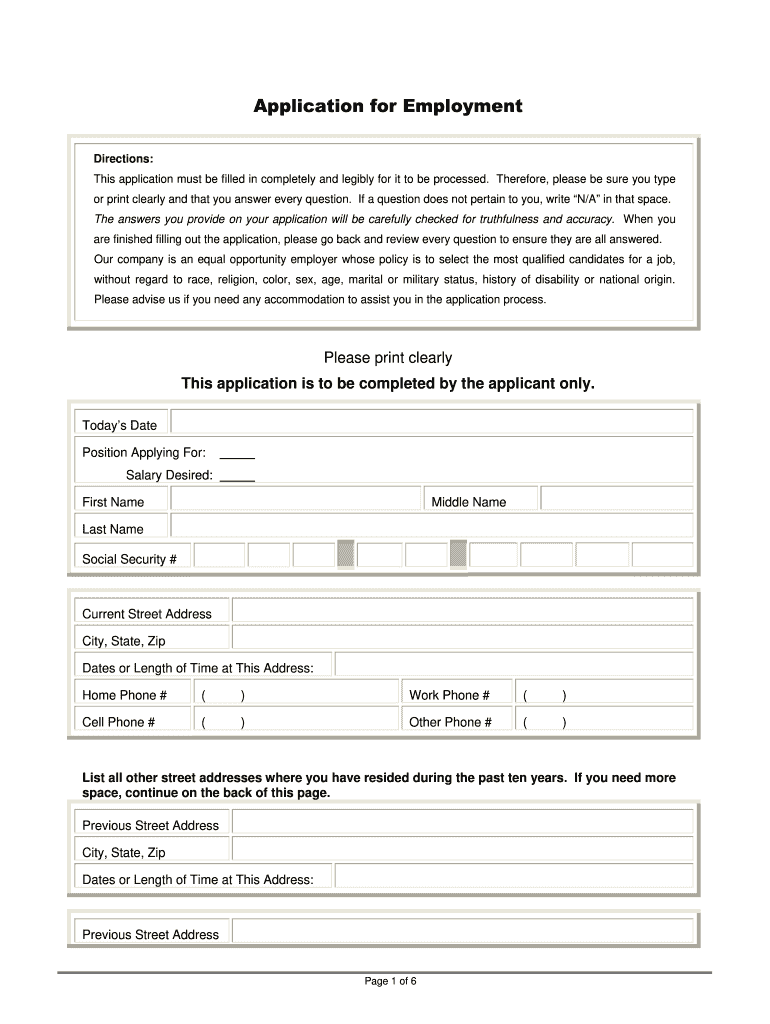 Fillable Education And Employment Form Printable Forms Free Online