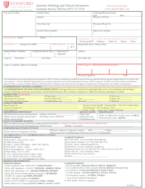 Fillable Online Stanford Clinical Laboratory Fax Email Print - pdfFiller