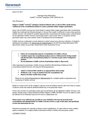 Fillable Online Cathflo shortageIV-Therapy.net Fax Email Print - pdfFiller