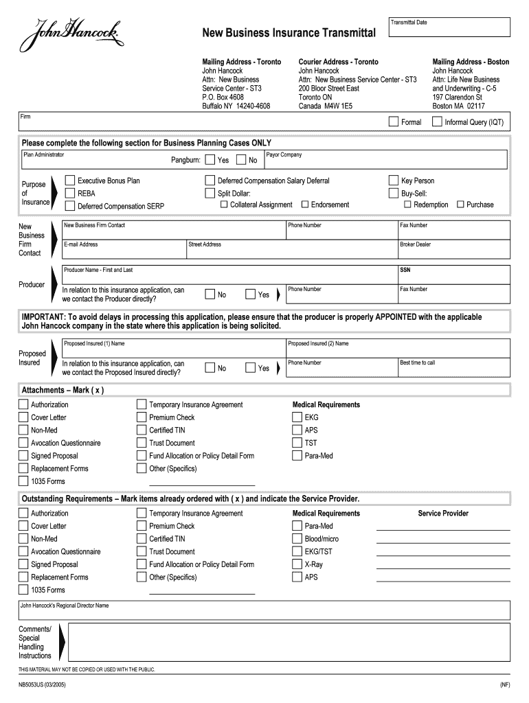 Fillable Online Traditional Life Application - Roger Hale Fax Email ...