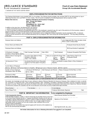 Fillable Online Accelerated Claim Benefits - Fillable Fax Email Print ...