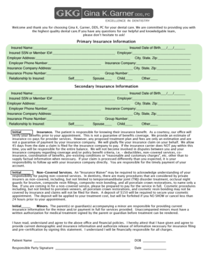Fillable Online Financial form w initial boxes - Gina K. Garner, DDS ...