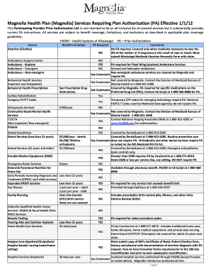 Magnolia Pa Form - Fill Online, Printable, Fillable, Blank | pdfFiller