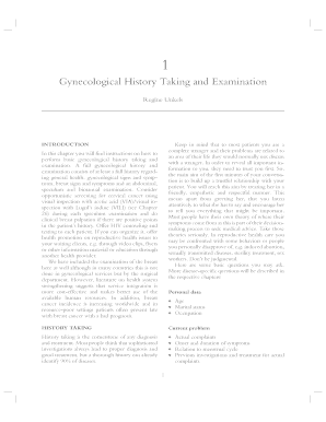 Fillable Online Gynecological History Taking and Examination Fax Email ...