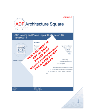 Fillable Online ADF Naming and Project Layout Guidelines v1 Fax Email ...
