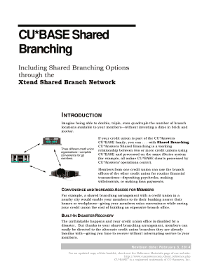 Fillable Online Shared Branching - CUAnswers Fax Email Print - pdfFiller