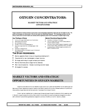 Fillable Online OXYGEN CONCENTRATORS: - WinterGreen Research Fax Email ...
