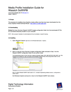 Fillable Online Media Profile Installation Guide for Wasatch SoftRIP ...